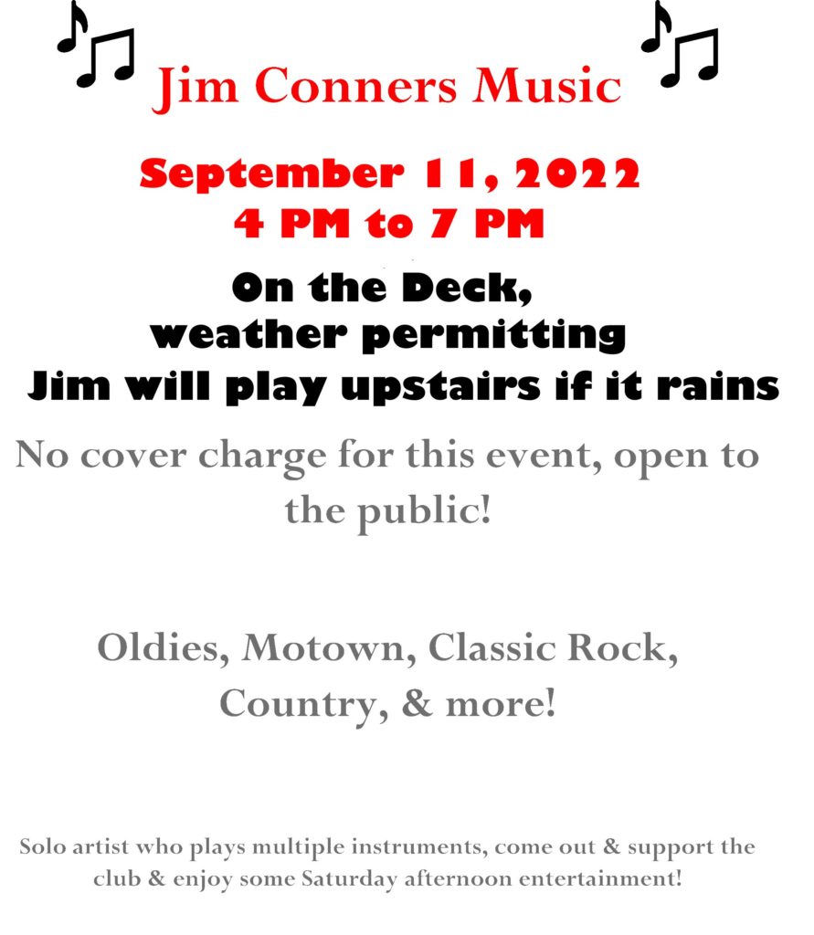 Jim Conner’s Music on the Deck – Sleepy Hollow AC