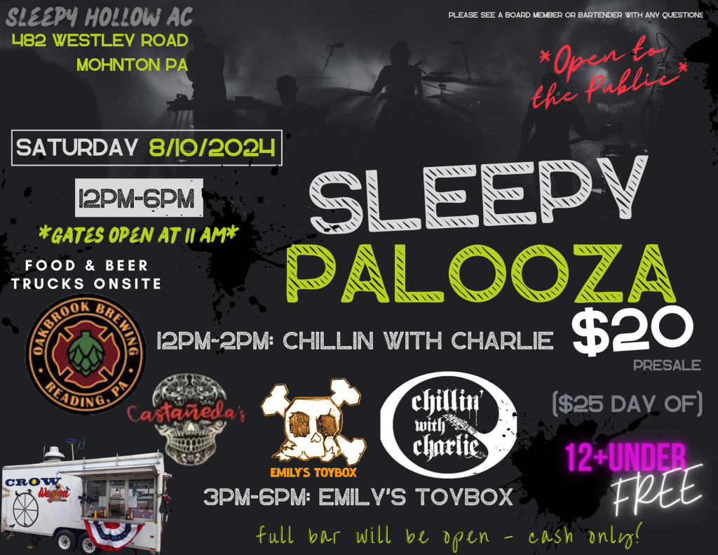 Sleepy Palooza 2024 – Put it in your calendar now. – Sleepy Hollow AC